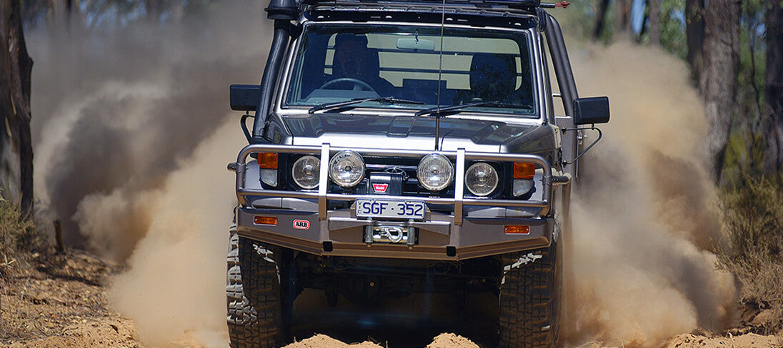 Deluxe Bull Bar for Land Cruiser 70 Series 1985-1999 - by ARB – Red ...